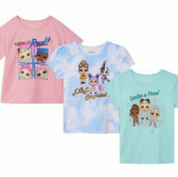 L.O.L. Surprise! | Shirts & Tops | Lol Surprise 3 Pack Tshirts Brand ...